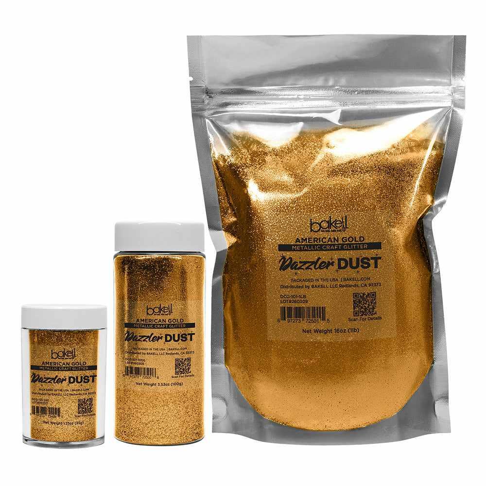 American Gold Dazzler Dust Metallic Craft Glitter | Bakell.com — Bakell®