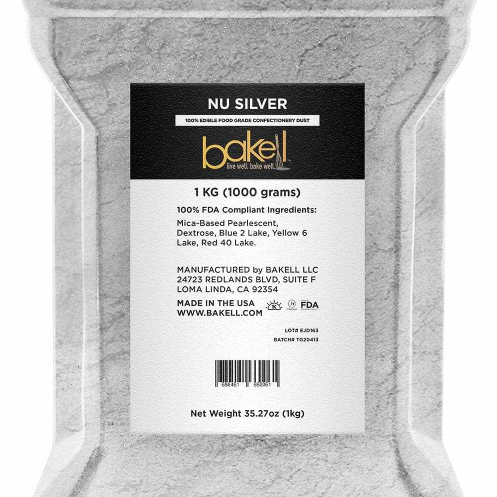 Nu Silver Edible Luster Dust | FDA Approved Silver Dust | Bakell — Bakell®