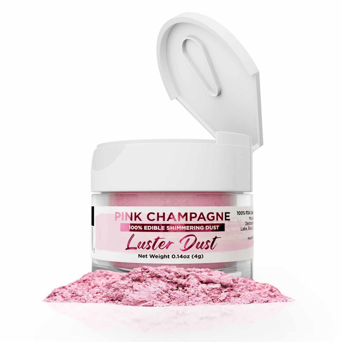 Pink Champagne Luster Dust 4 Gram Jar — Bakell®