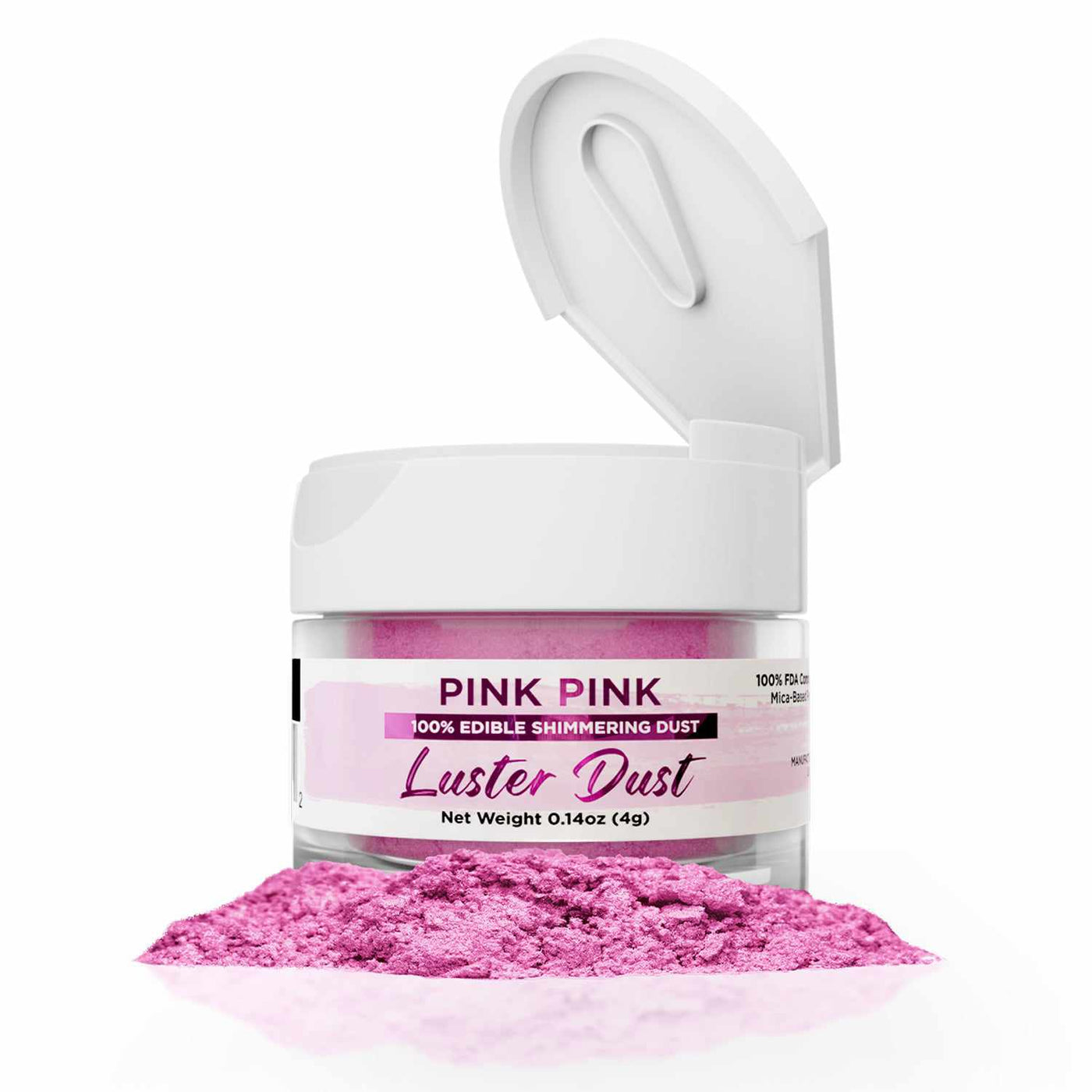 Pink Pink Edible Luster Dust | FDA Approved & Kosher Pareve | Bakell ...
