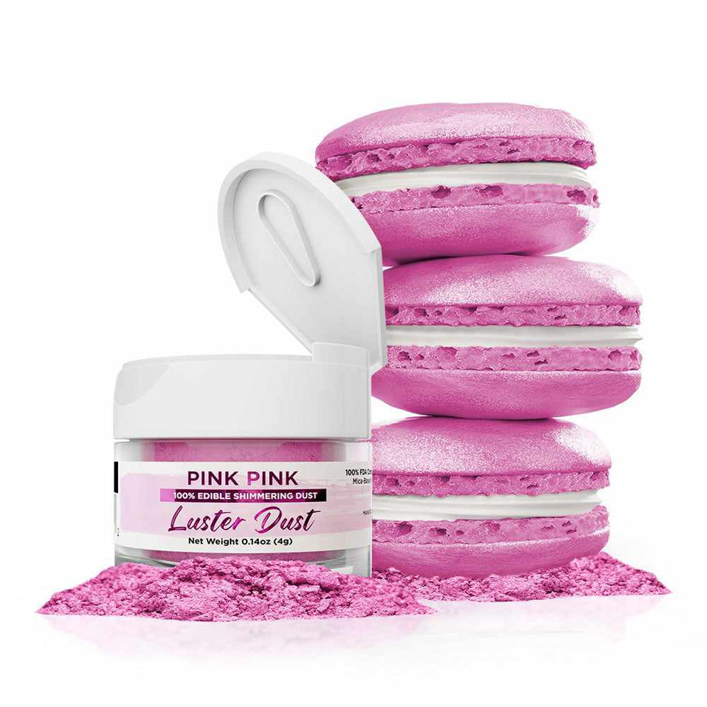 Pink Pink Edible Luster Dust | FDA Approved & Kosher Pareve | Bakell ...
