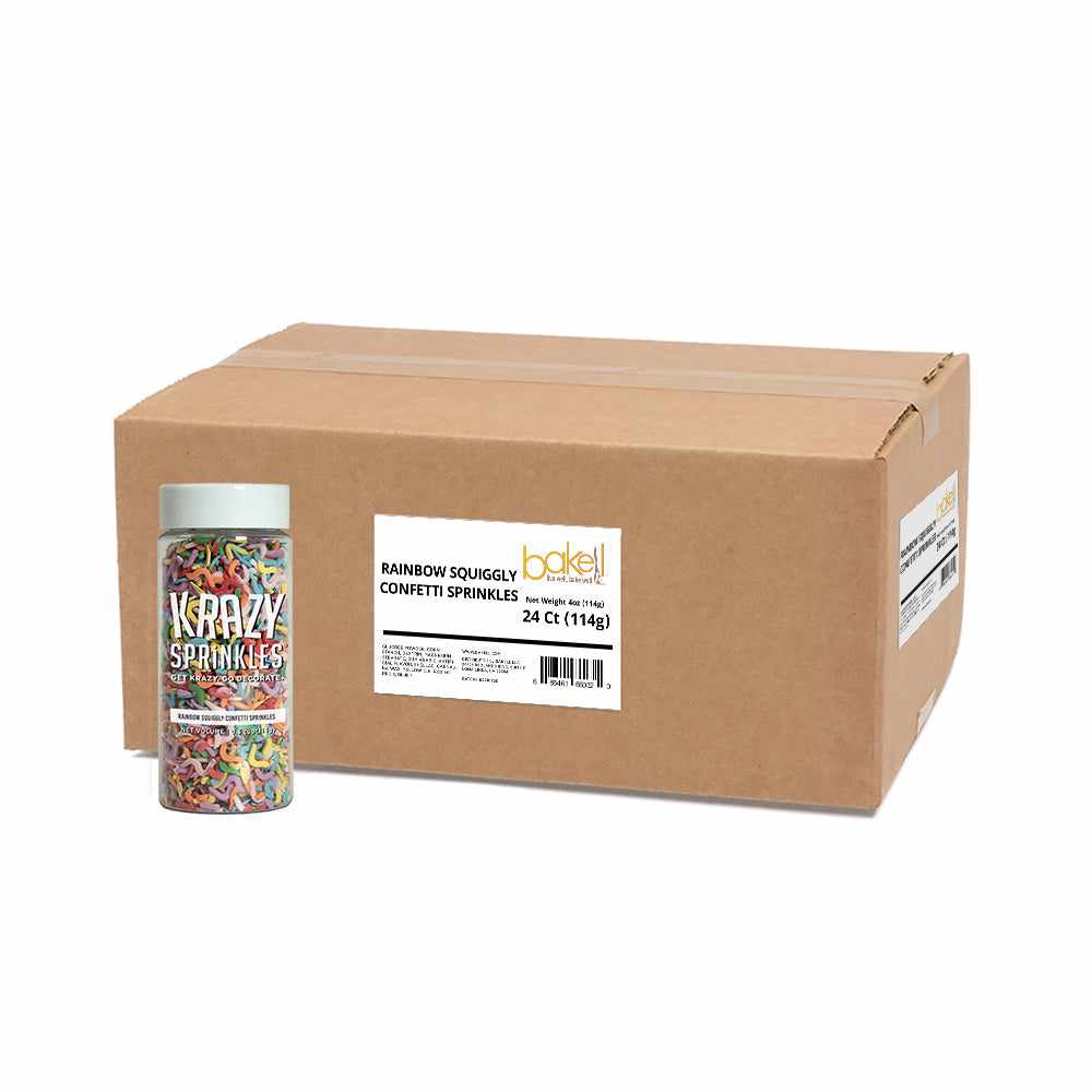 Order Wholesale Rainbow Squiggly Confetti | Krazy Sprinkles — Bakell®