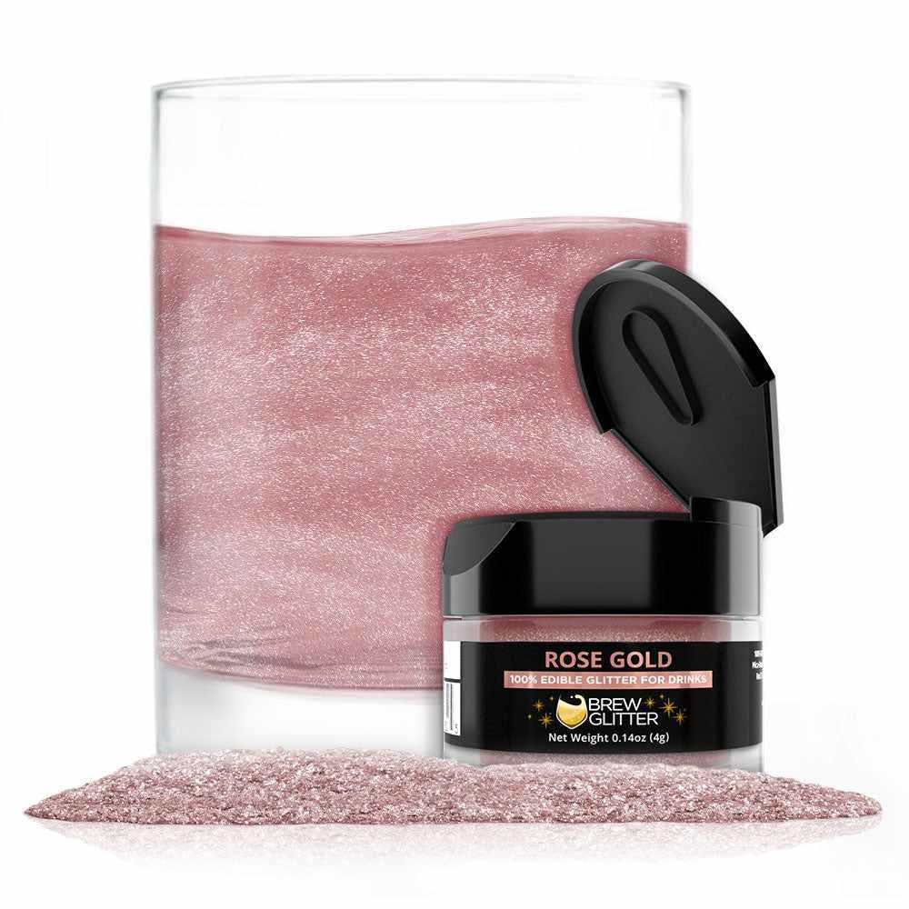 Buy Rose Gold Edible Glitter for Any Drinks (4g Jar) | Brew Glitter ...