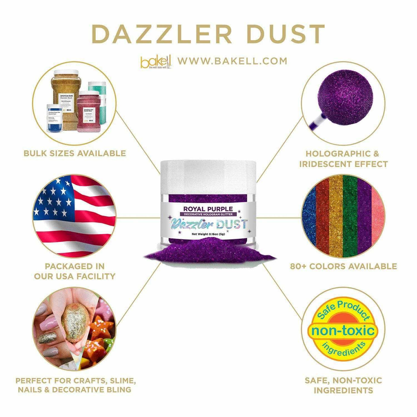 Royal Purple Decorating Dazzler Dust | Bakell® - Dusts from Bakell.com
