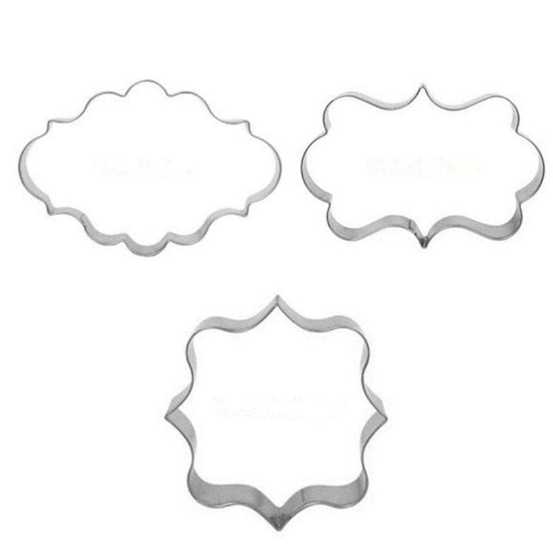 3 PC Set Plaque Frame Cookie Cutter Set | Bakell.com — Bakell®