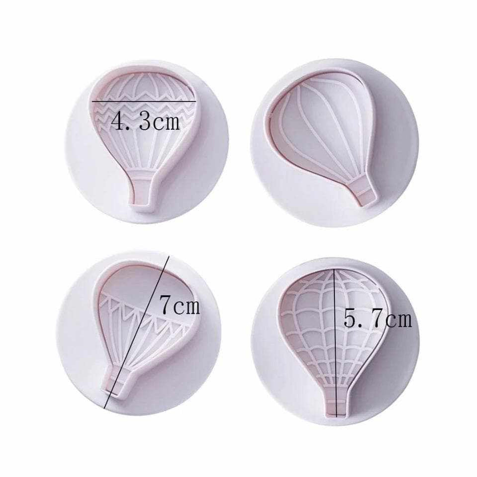 4 PC Hot Air Balloon Impression Plunger Cutters | Bakell.com — Bakell®