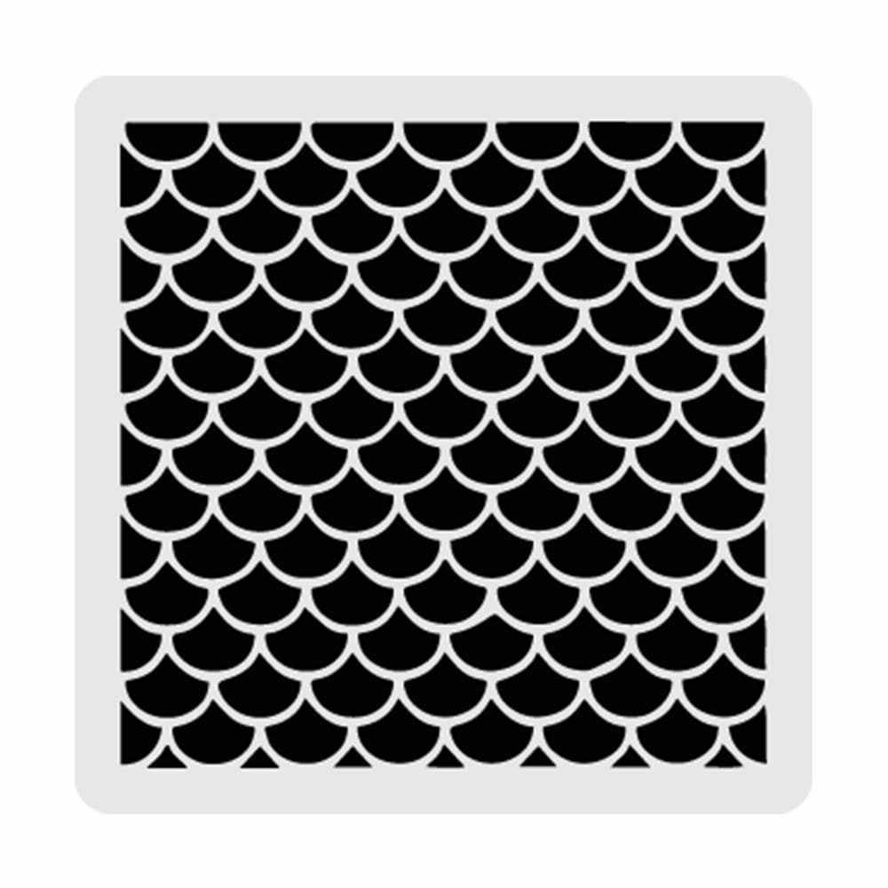 Buy Mermaid Fin Print Stencil (5x5) | Bakell — Bakell®