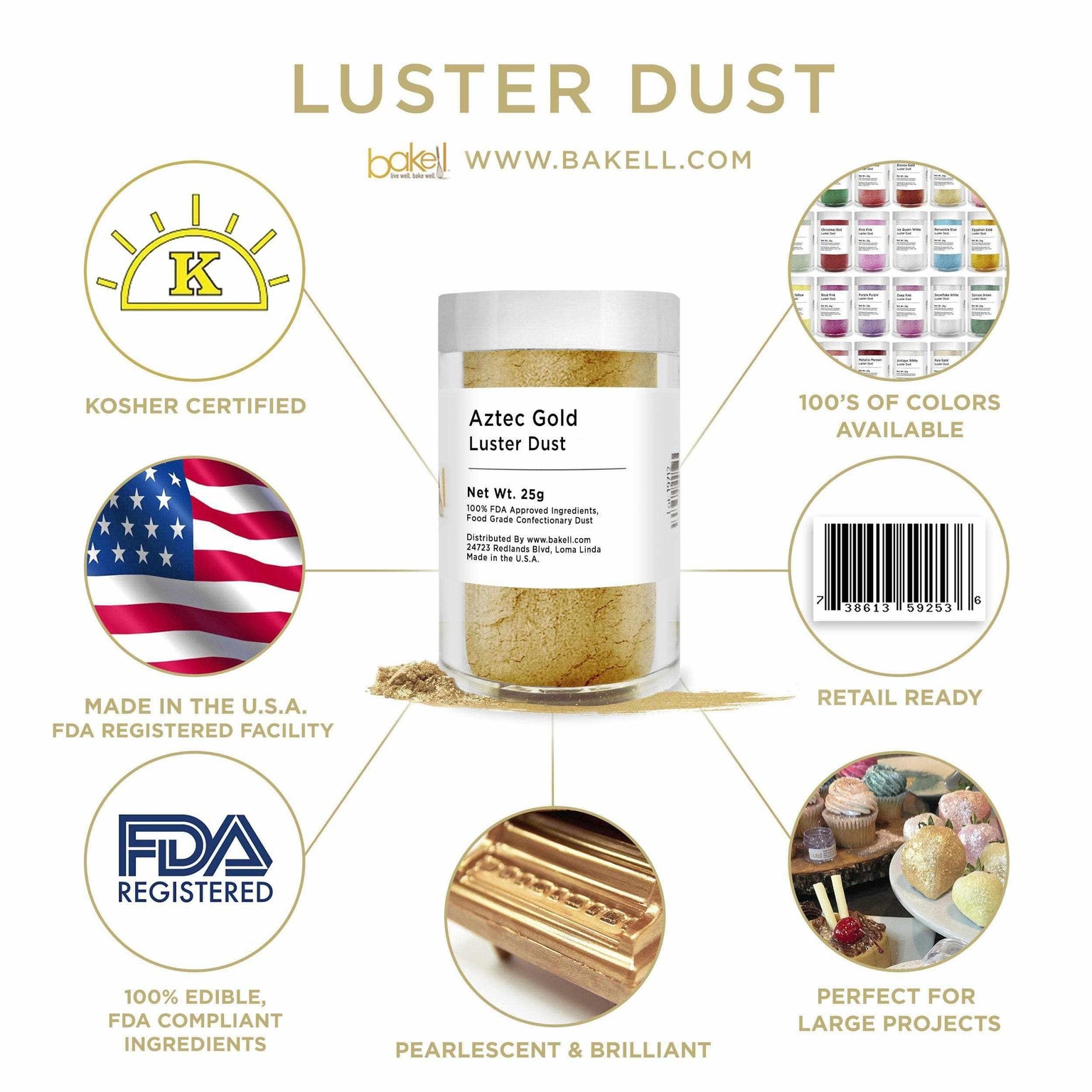 Shop Luster Dust in Bulk at Wholesale Near Me | Bakell.com — Bakell®