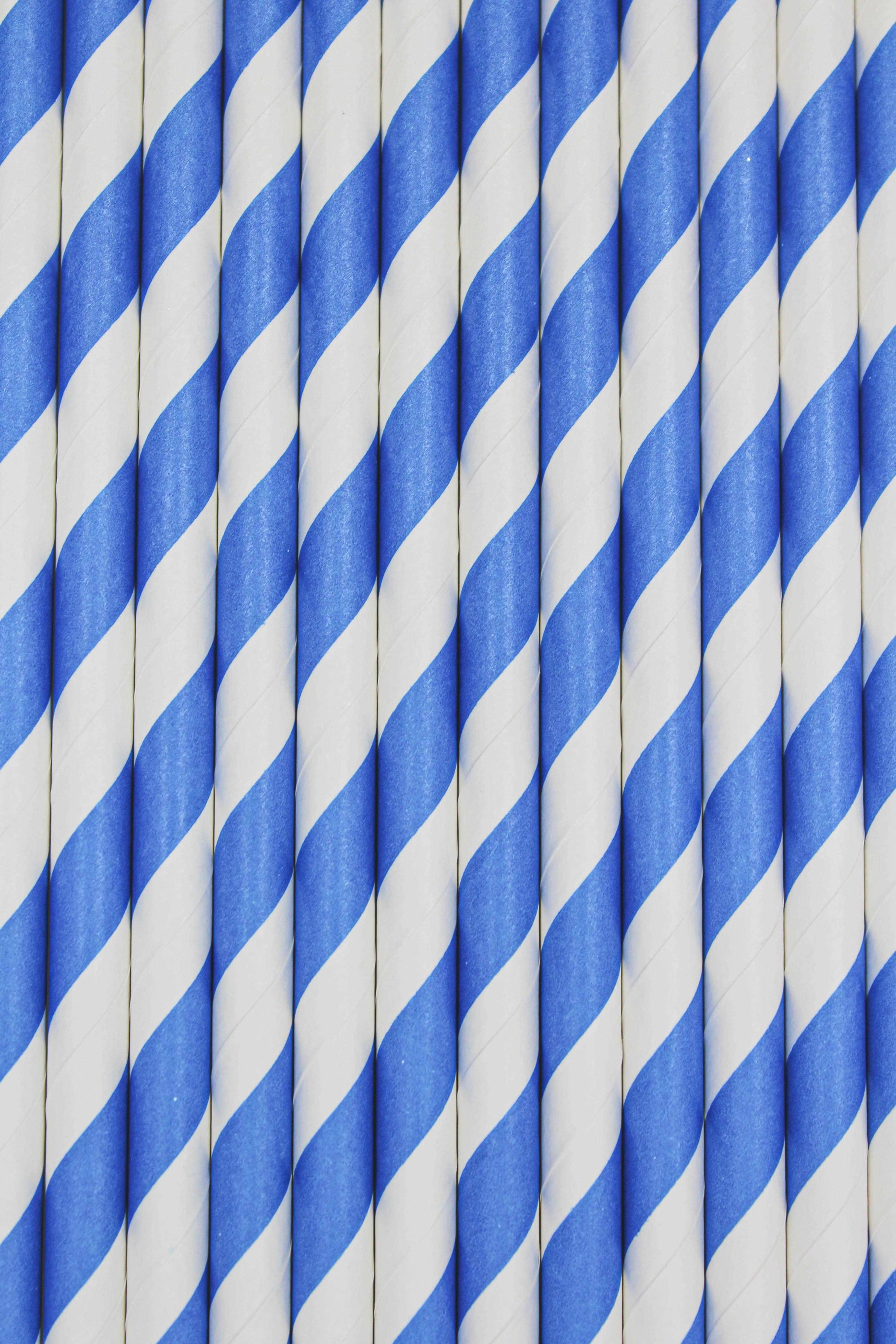Blue and White Candy Cane Stripe Cake Pop Party Straws — Bakell®