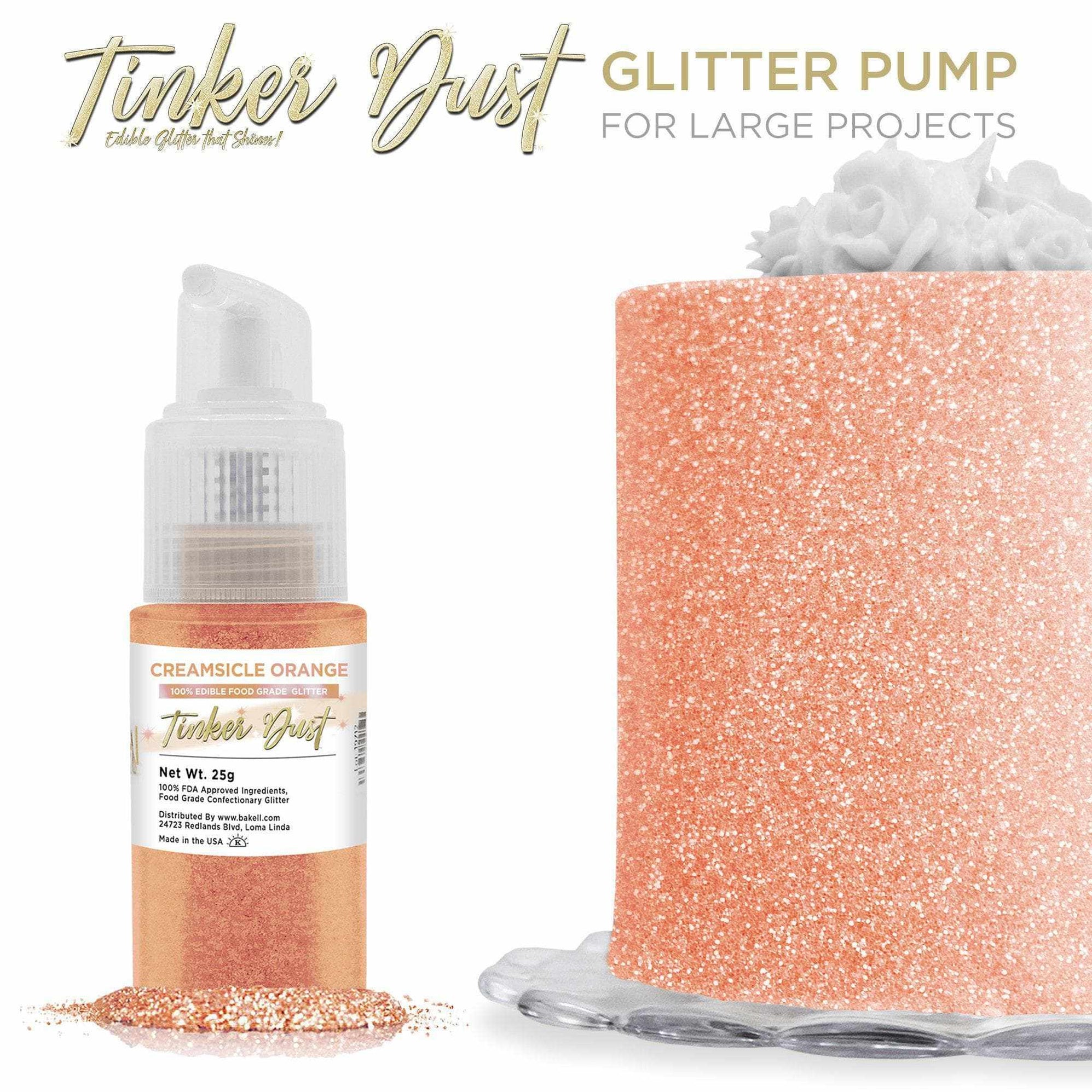 Creamsicle Orange Edible Glitter Spray 25g Pump | Tinker Dust | Bakell ...