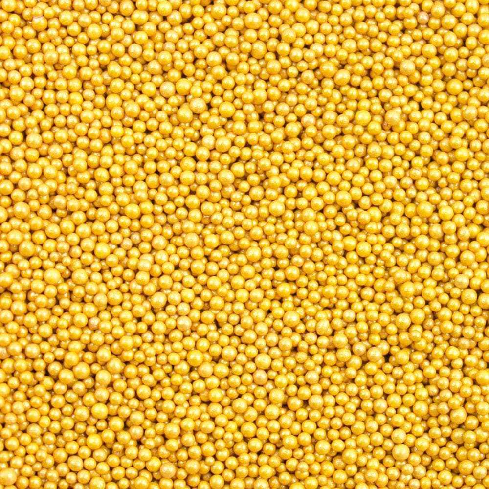Buy Gold Mini Pearl Bead Sprinkles | Krazy Sprinkles® | Bakell — Bakell®