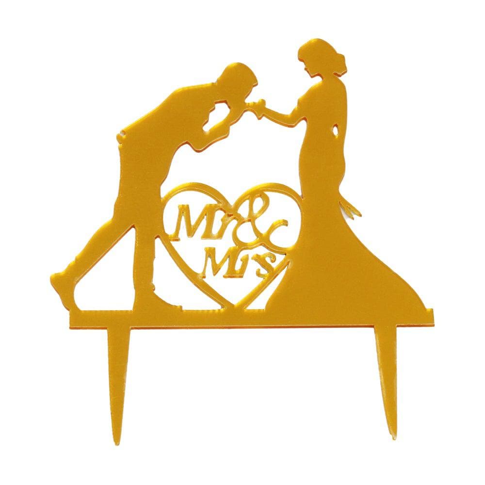 Gold Sealed With A Kiss | Wedding Cake Topper | Bakell — Bakell®