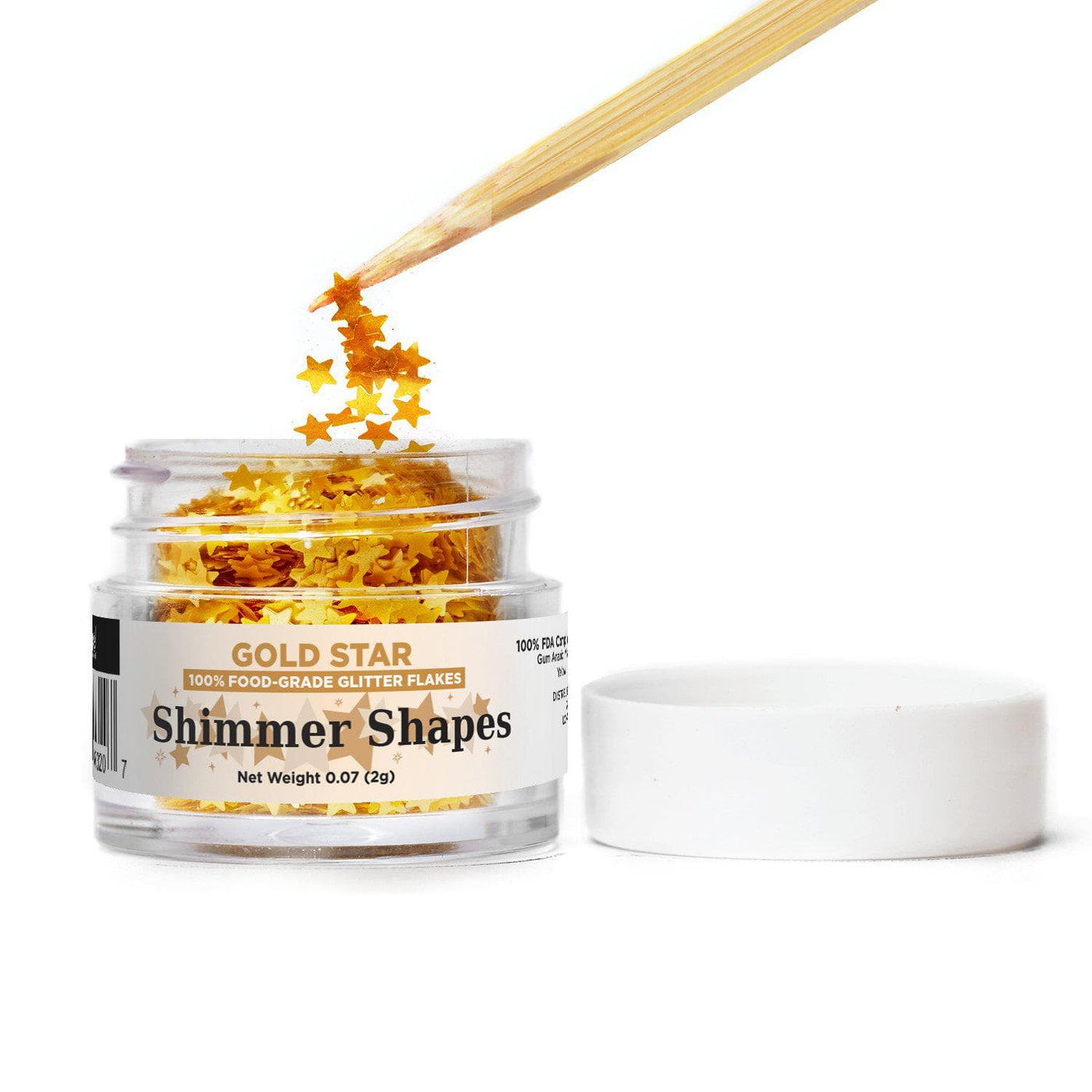Buy Gold Star Shaped Edible Shimmer Flakes | Bakell — Bakell®