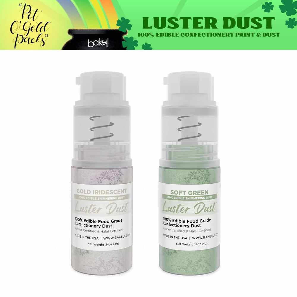 Buy Luster Dust Glitter Spray Decorating Kit | Gold, Green Edible Dust ...