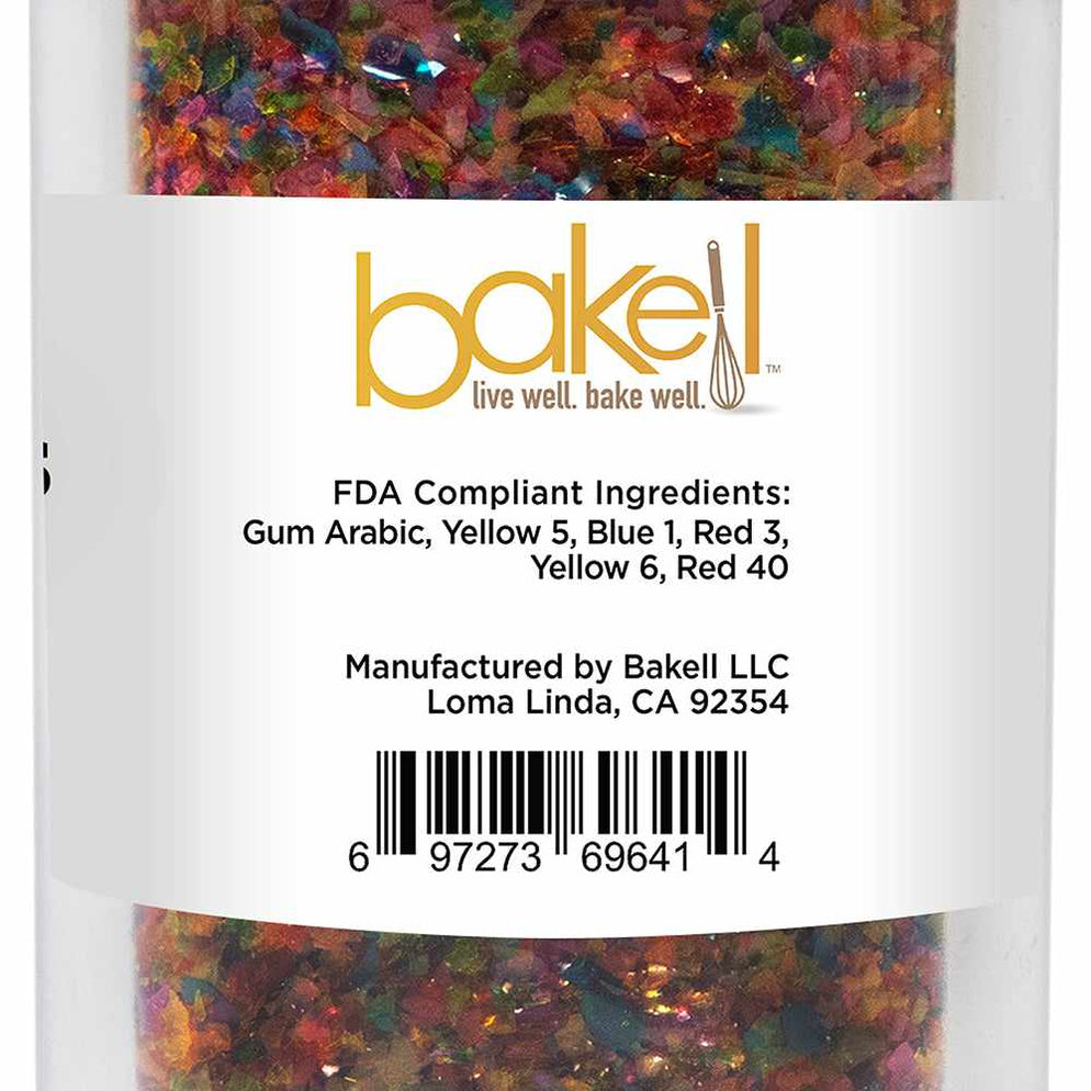 Get Rainbow Edible Shimmer Flakes Bulk Edible Glitter Flakes for Cakes ...