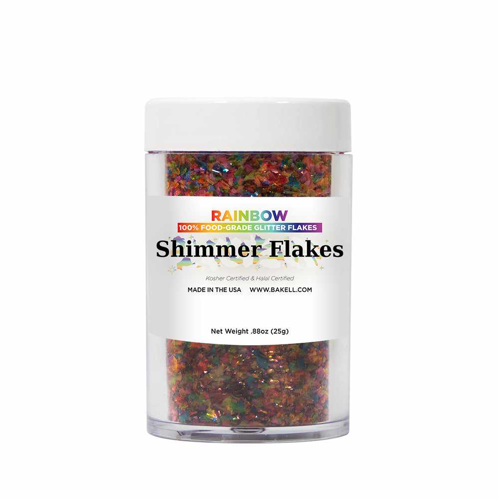 Get Rainbow Edible Shimmer Flakes Bulk Edible Glitter Flakes for Cakes ...