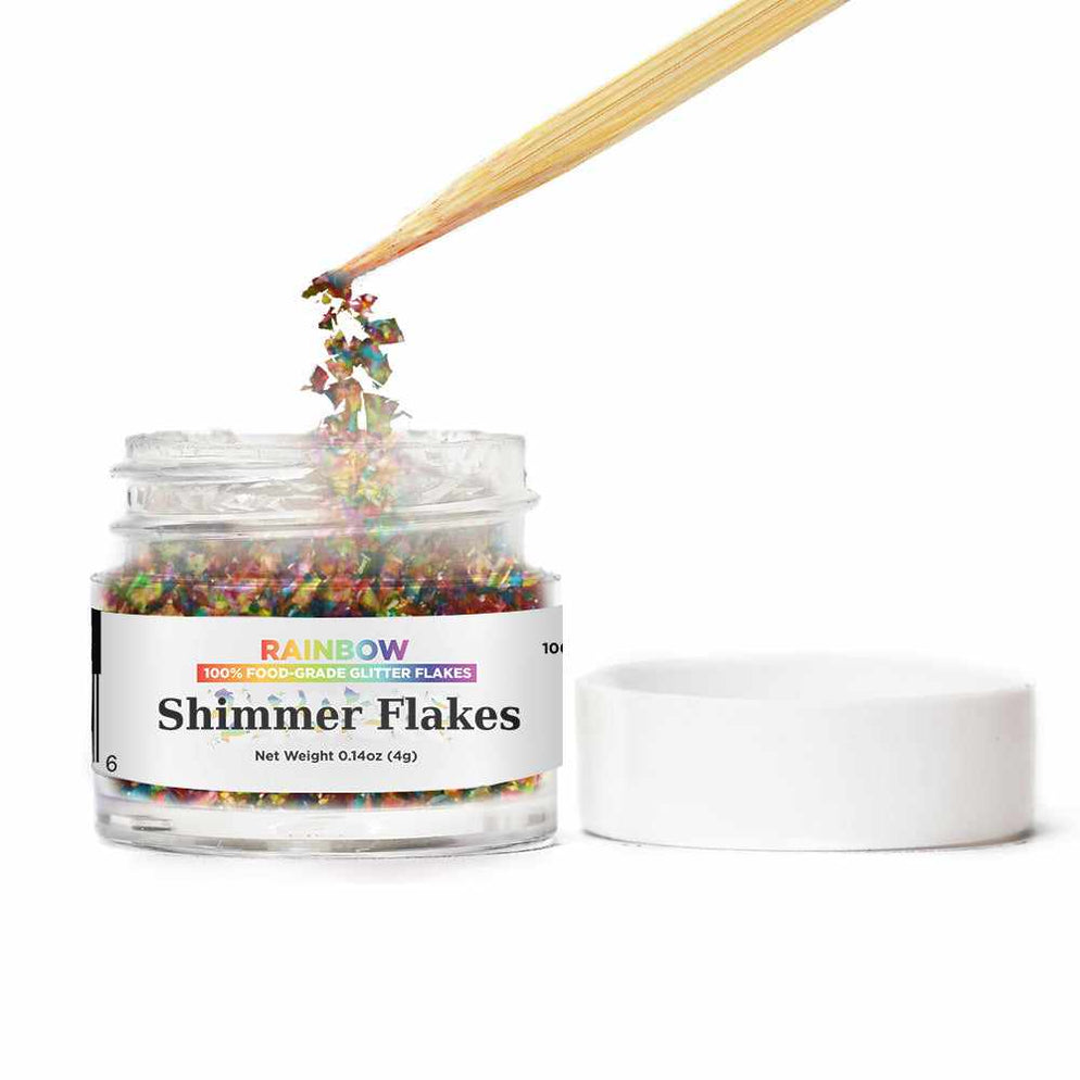 Buy Rainbow Edible Shimmer Flakes | Edible Glitter Flakes for Cakes ...