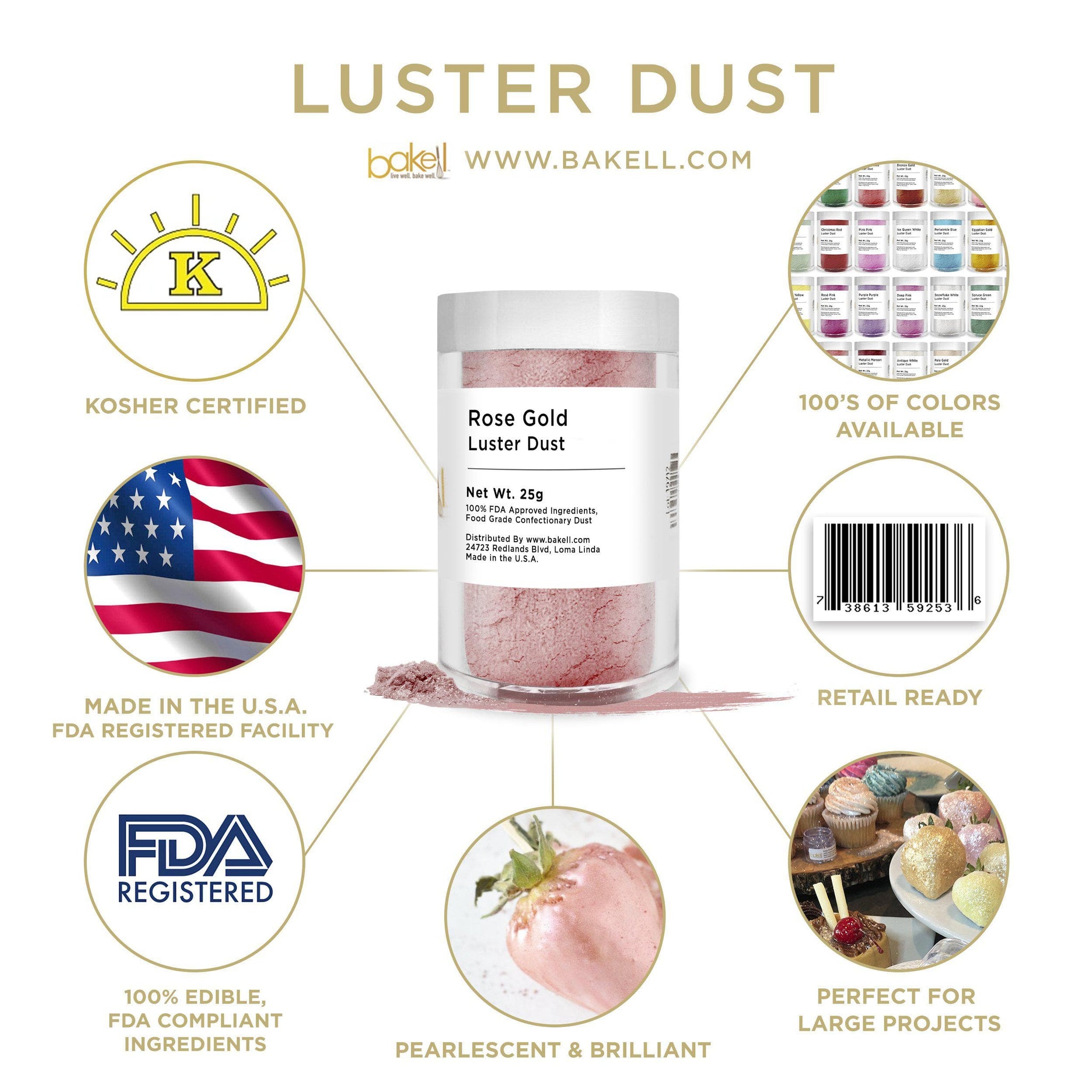 Shop Luster Dust in Bulk at Wholesale Near Me | Bakell.com — Bakell®