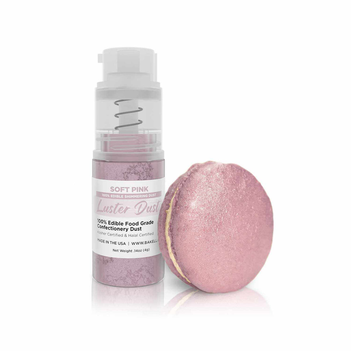 New! Miniature Luster Dust Spray Pump | 4g Soft Pink Edible Glitter ...