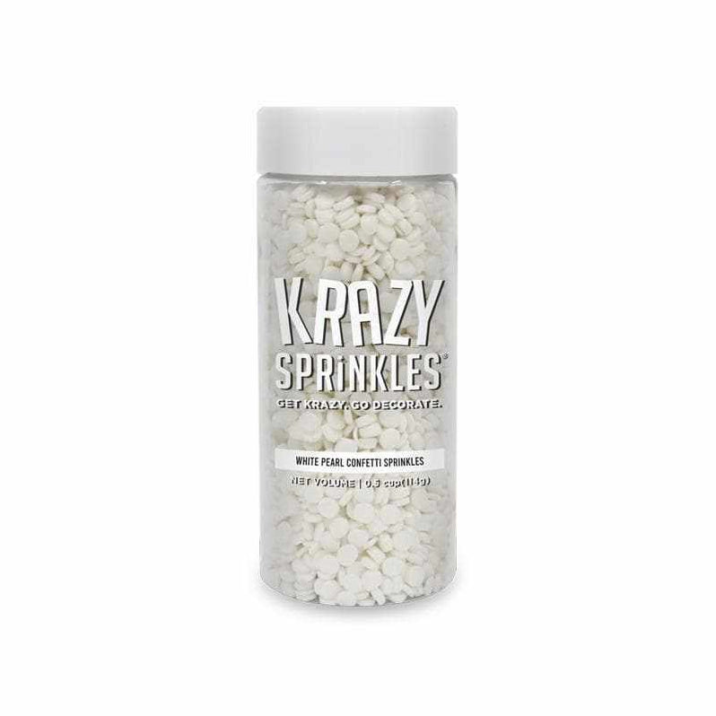 White Pearl Confetti Sprinkles Wholesale (24 units per/ case) | Bakell ...