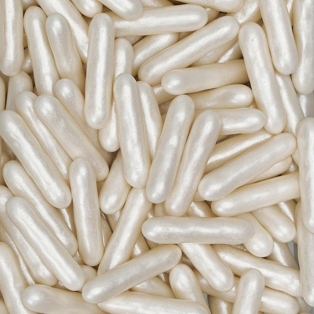 White Pearl Rods Edible Sprinkles | Krazy Sprinkles | Bakell — Bakell®