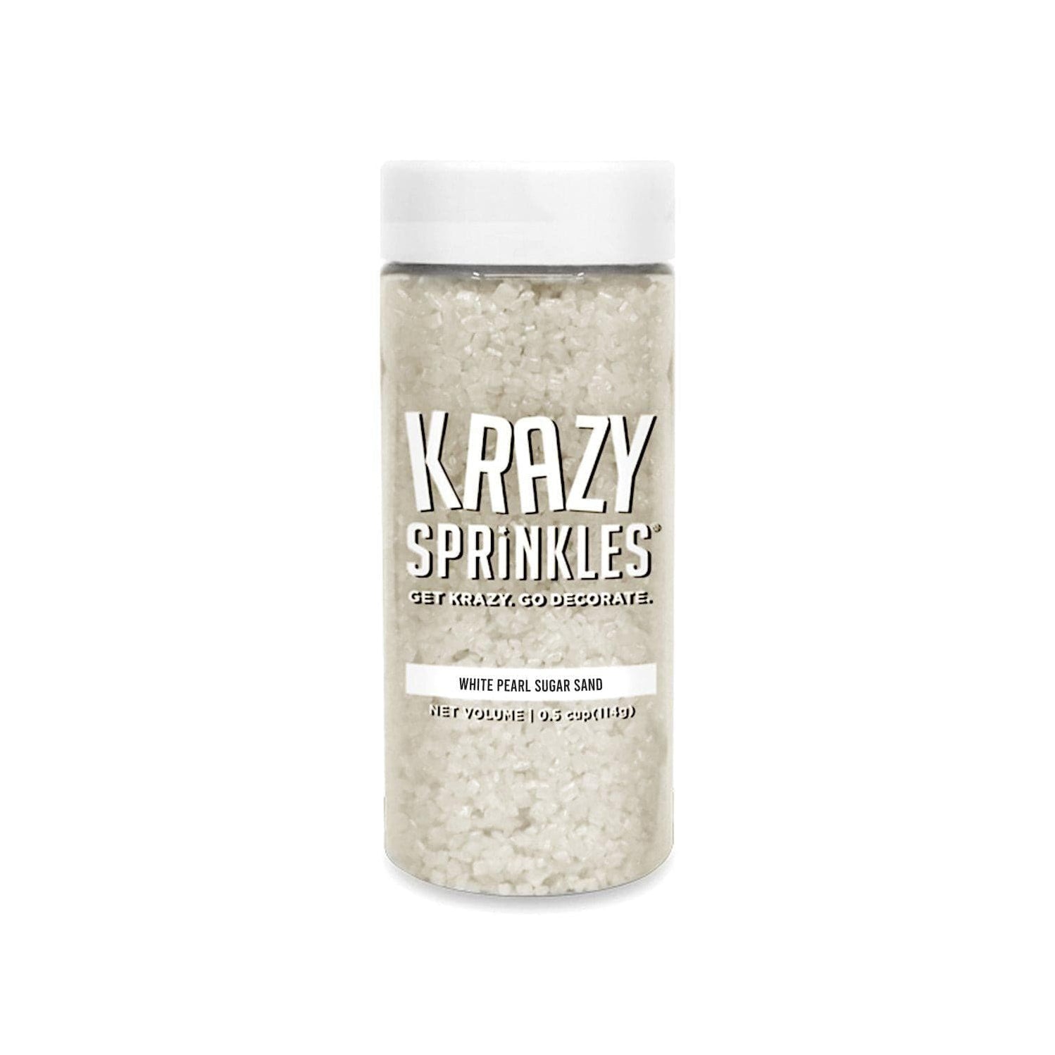 White Pearl Sugar Sand Sprinkles | Krazy Sprinkles | Bakell — Bakell®